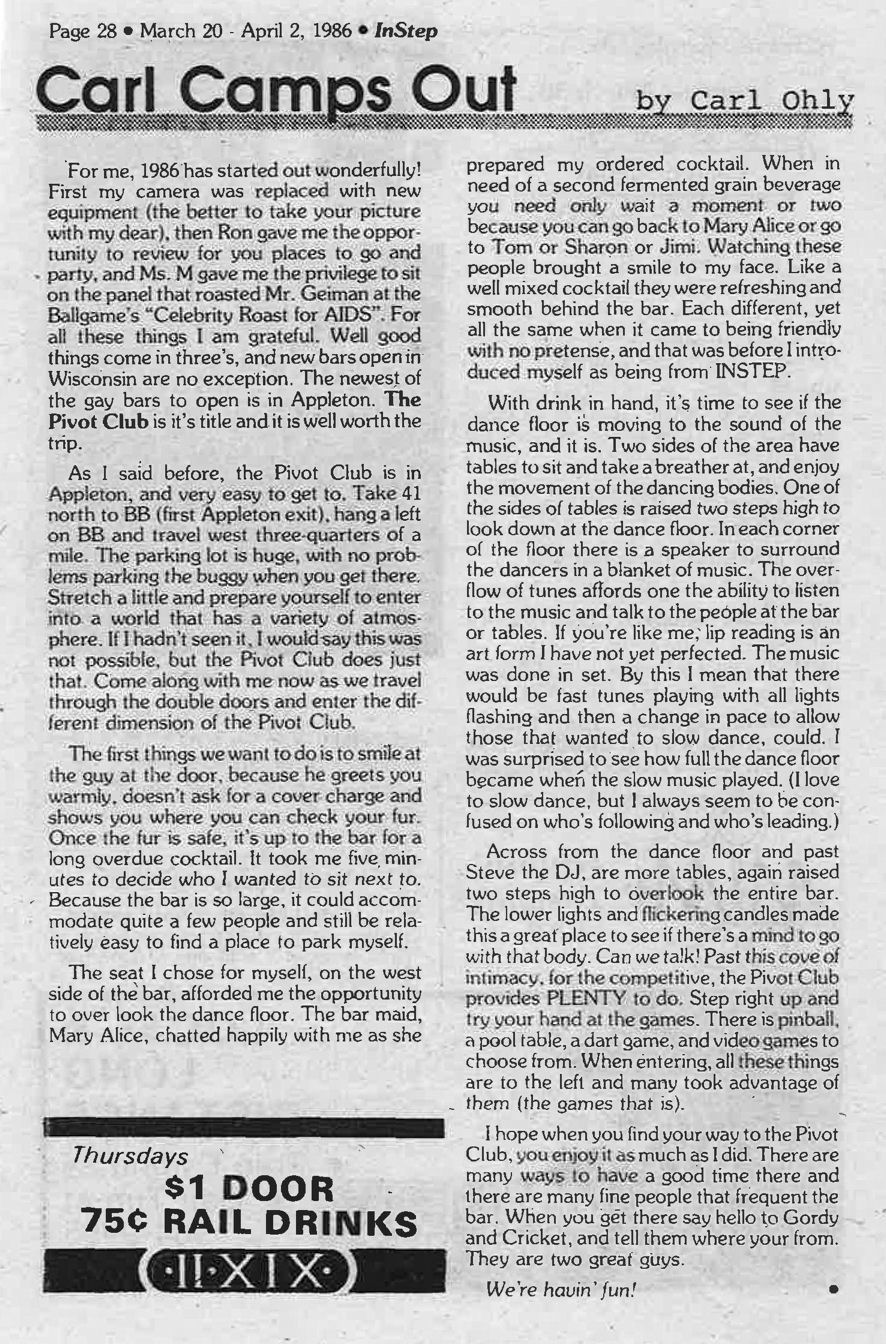 Pivot Club: Images-- Bars and Clubs in the History of Gay & Lesbian ...